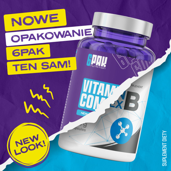 Vitamin B Complex - 90 kapsułki | B kompleks | Sklep 6PAK Nutrition